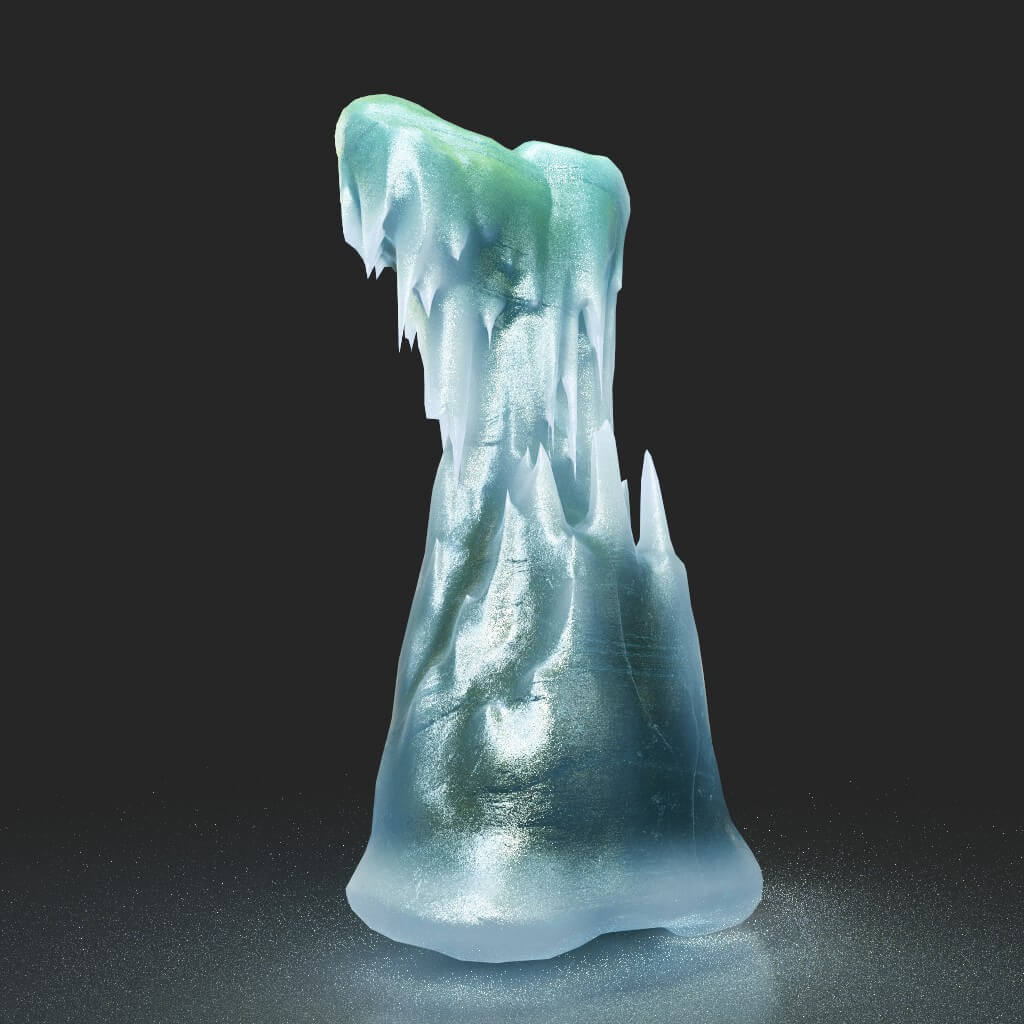 Low Poly Ice Spike Cave 230501 - 3D Model by mega3d