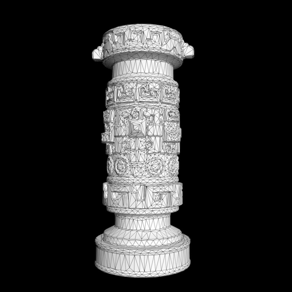 Low Poly Mayan Inca Aztec Column Modular Pack Mossy 210616 - 3D Model ...