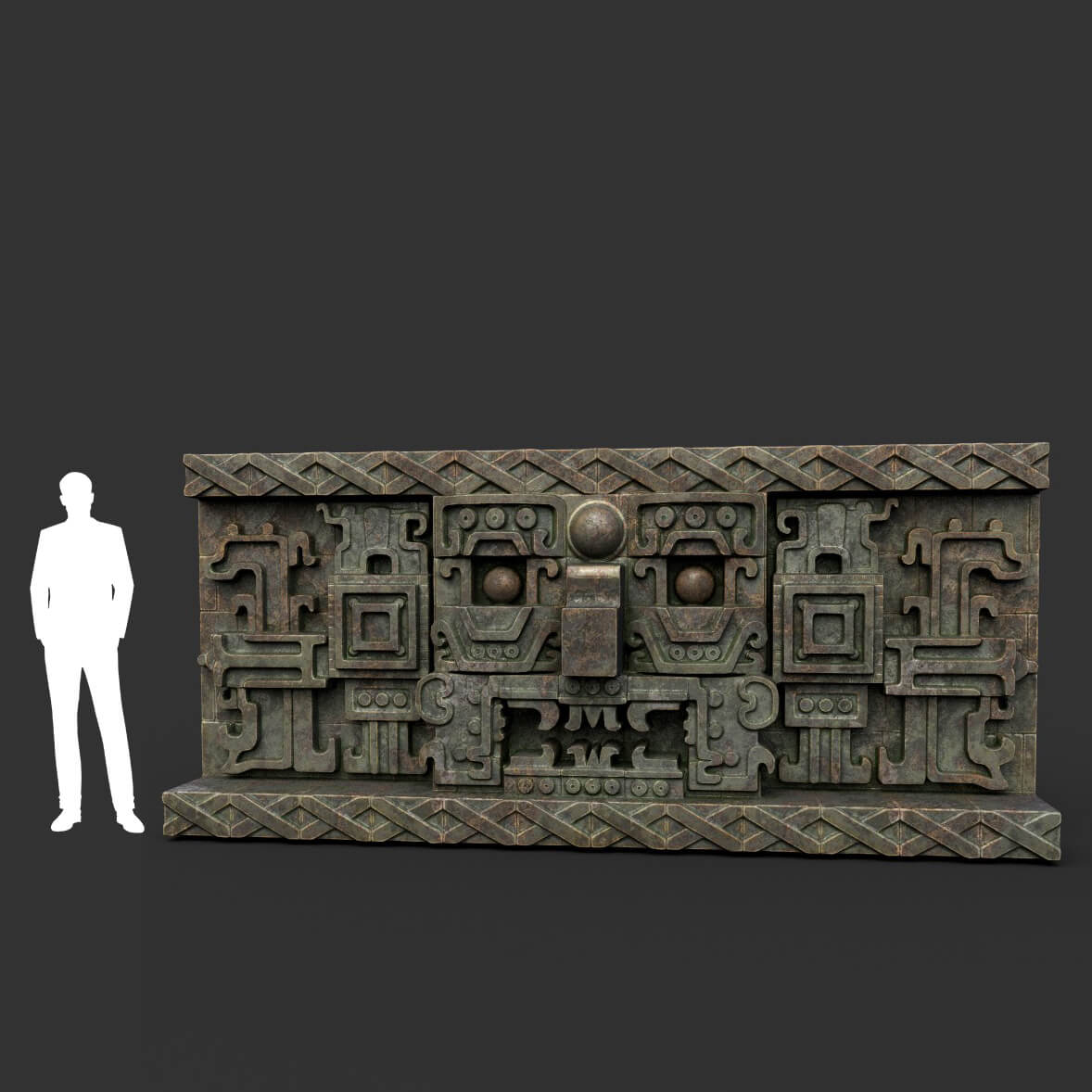 Low Poly Mayan Inca Aztec Wall Modular Pack Mossy 210616 - 3D Model by ...