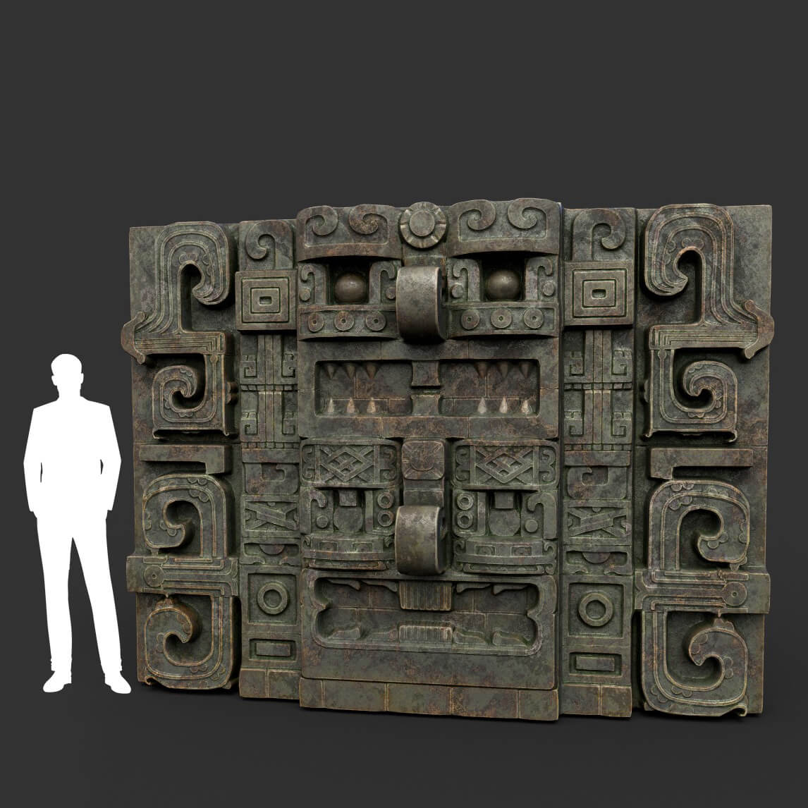 Low Poly Mayan Inca Aztec Wall Modular Pack Mossy 210616 - 3D Model by ...