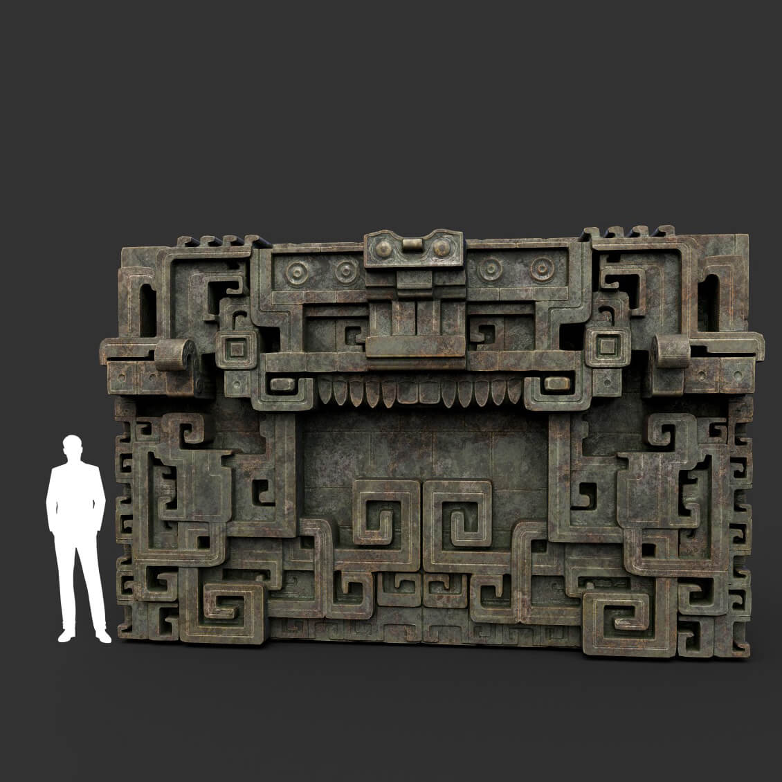 Low Poly Mayan Inca Aztec Wall Modular Pack Mossy 210616 - 3D Model by ...