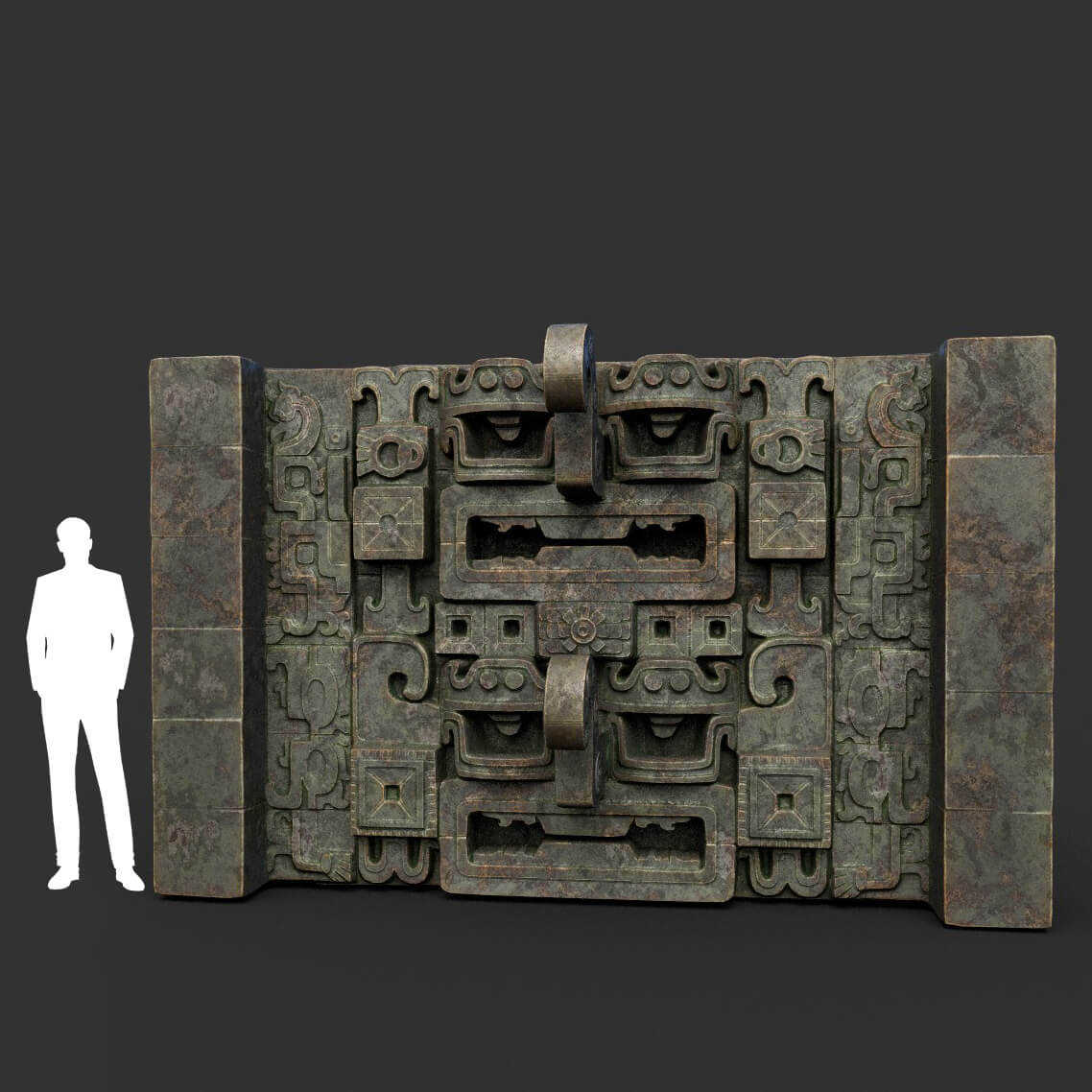 Low Poly Mayan Inca Aztec Wall Modular Pack Mossy 210616 - 3D Model by ...