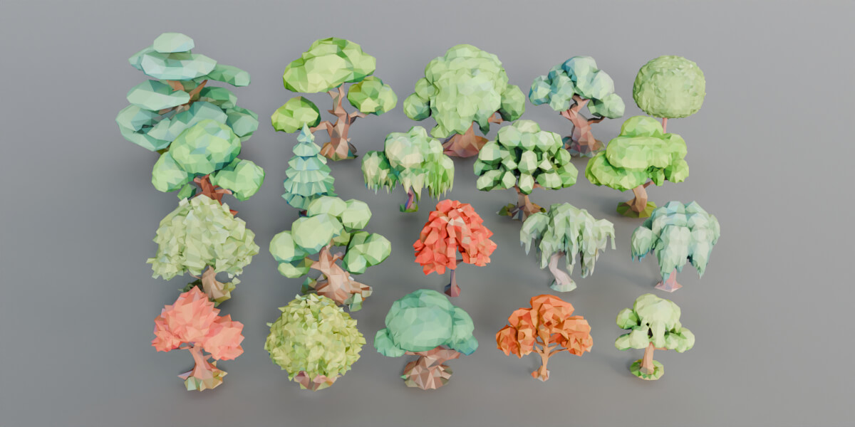 Nature Game Assets - Stylized 3D Model by mega3d