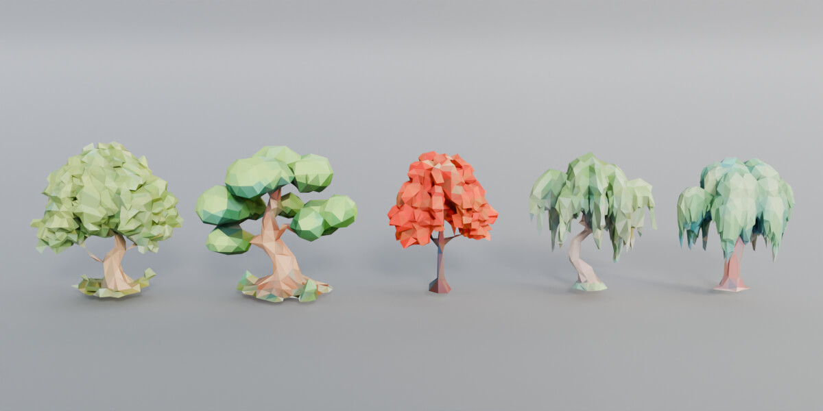 Nature Game Assets - Stylized 3D Model by mega3d