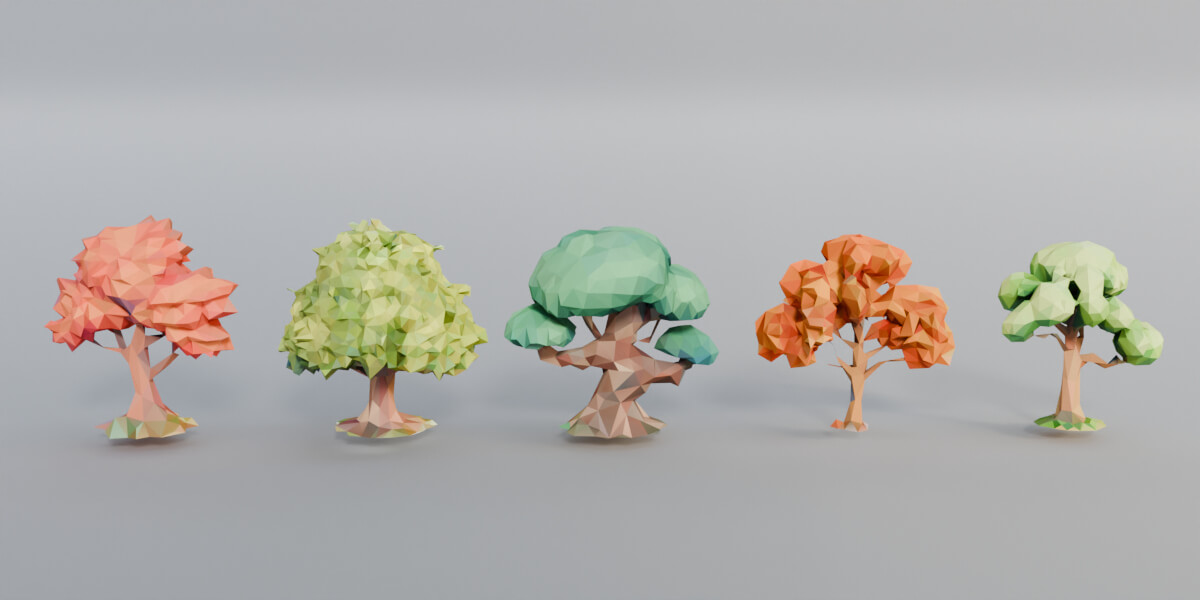 Nature Game Assets - Stylized 3D Model by mega3d