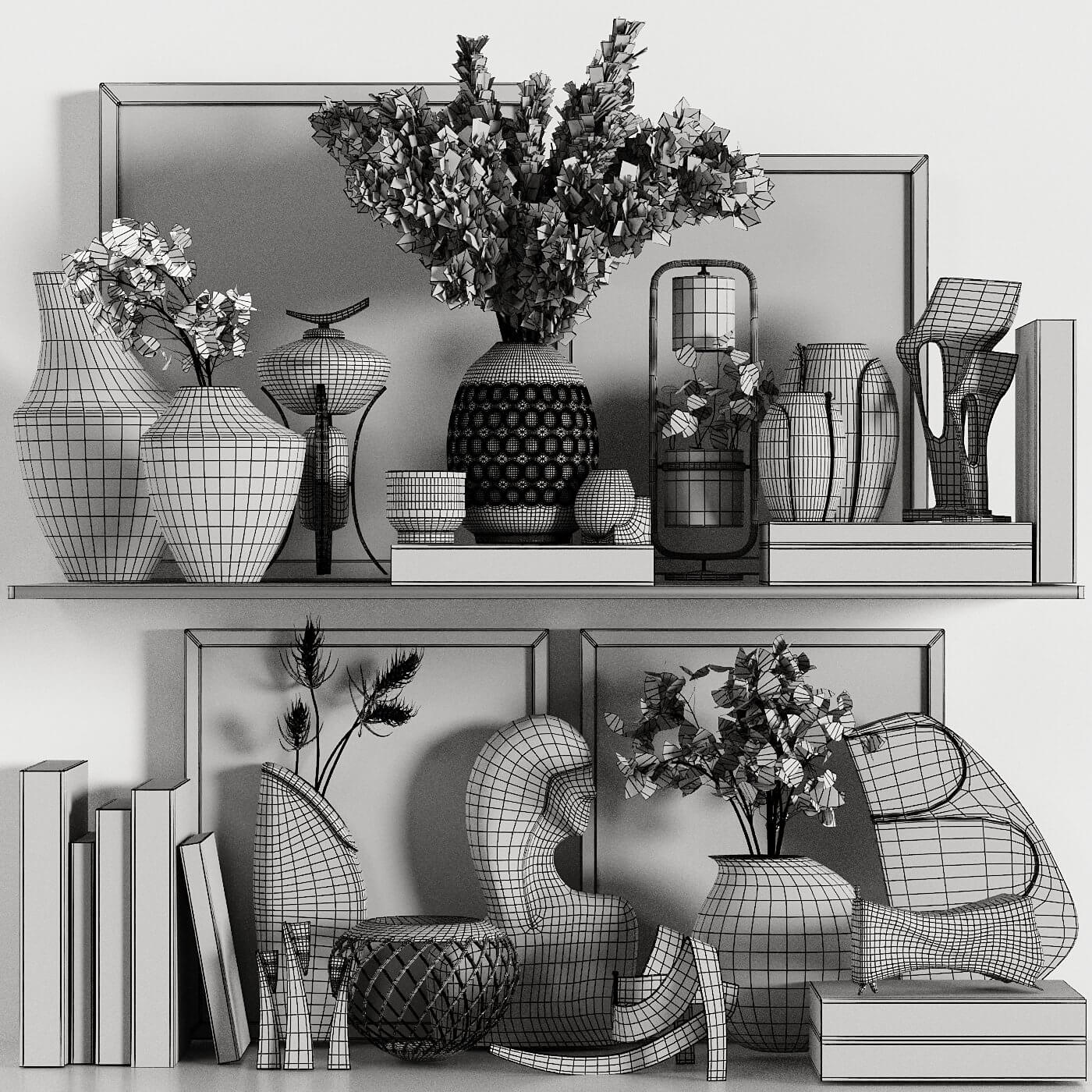 Decorative Set 09 - 3D Model by Mehran1369