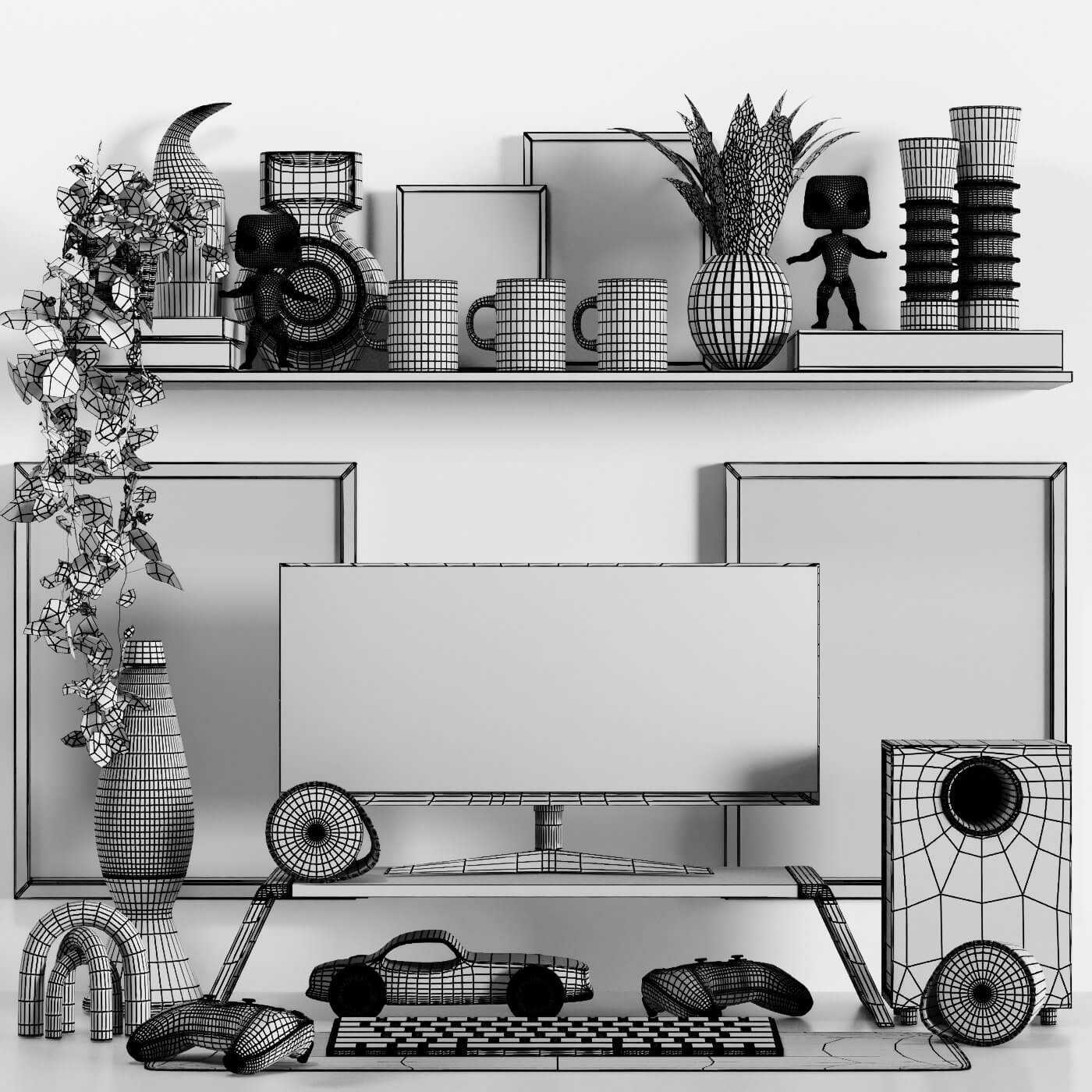 Decorativ Set 11 - 3D Model by Mehran1369