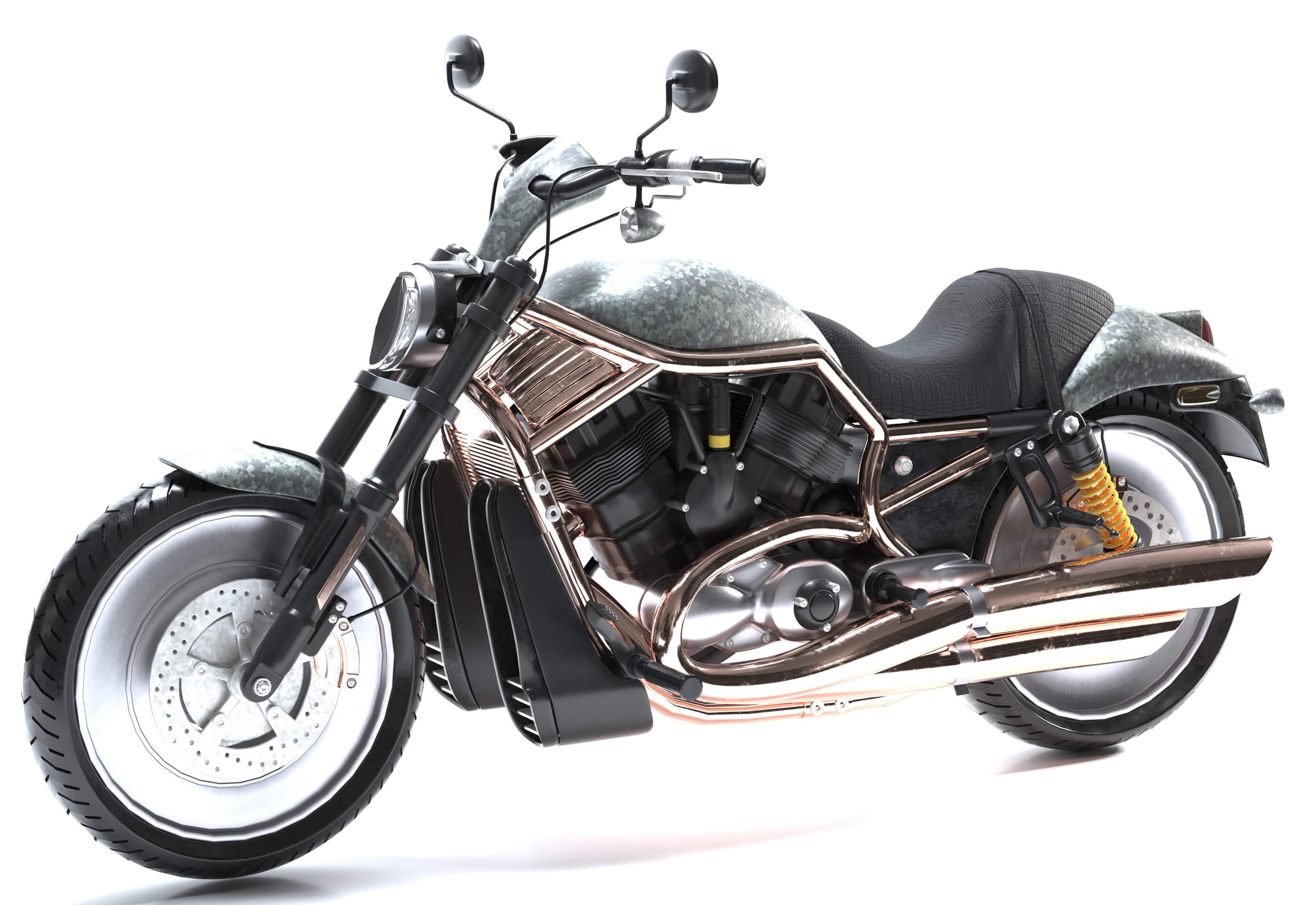 Classic Motorcycle - 3D Model by Mehrdad002100