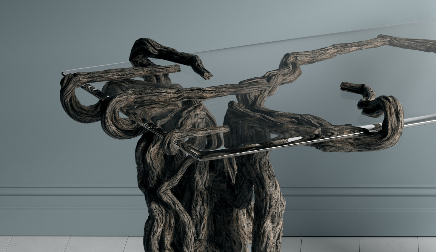 Dining Table With Tree - 3D Model by Mehrdad002100