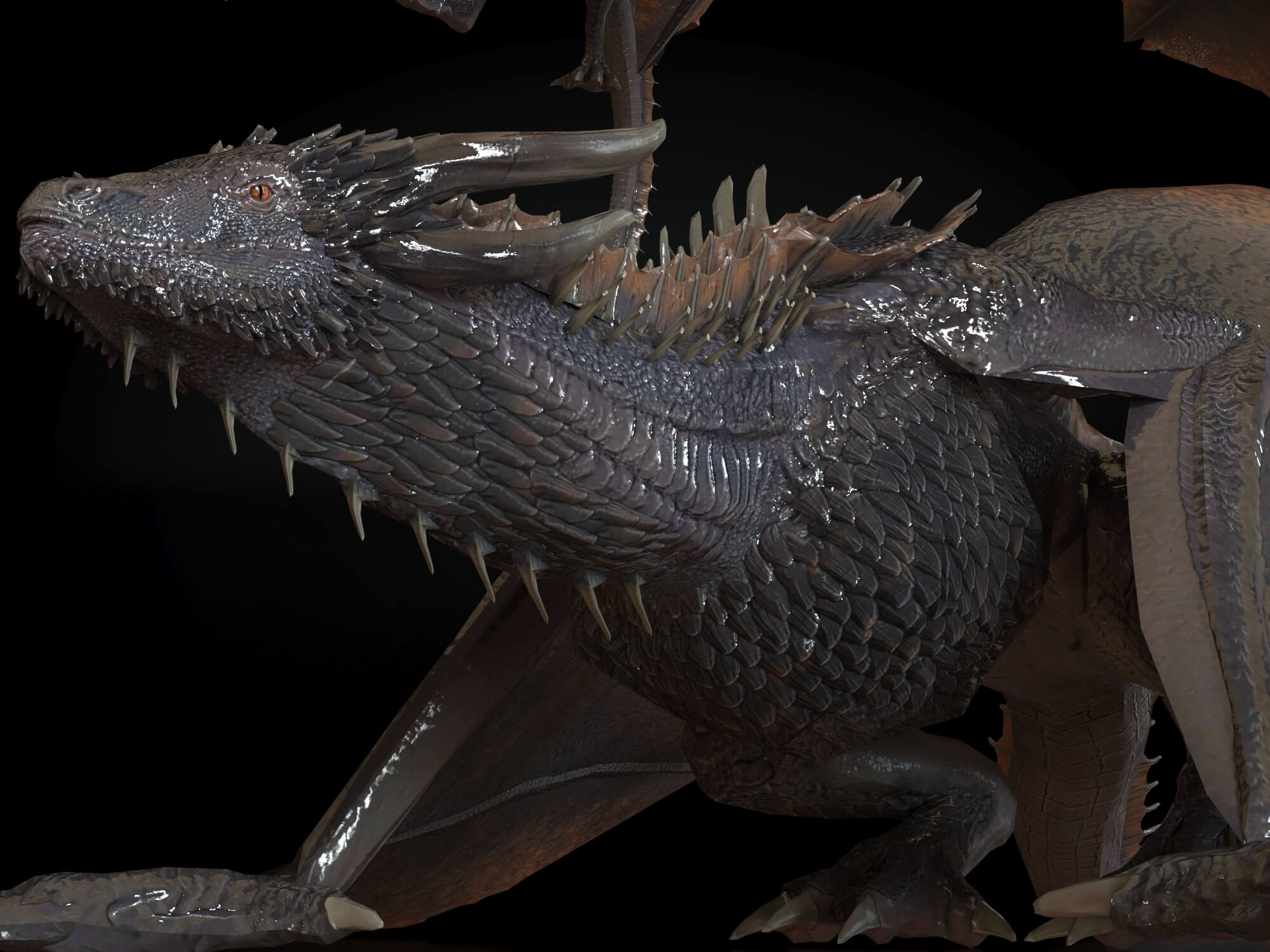 Dragon Fantasy Character Low Poly - 3D Model by Mehrdad002100