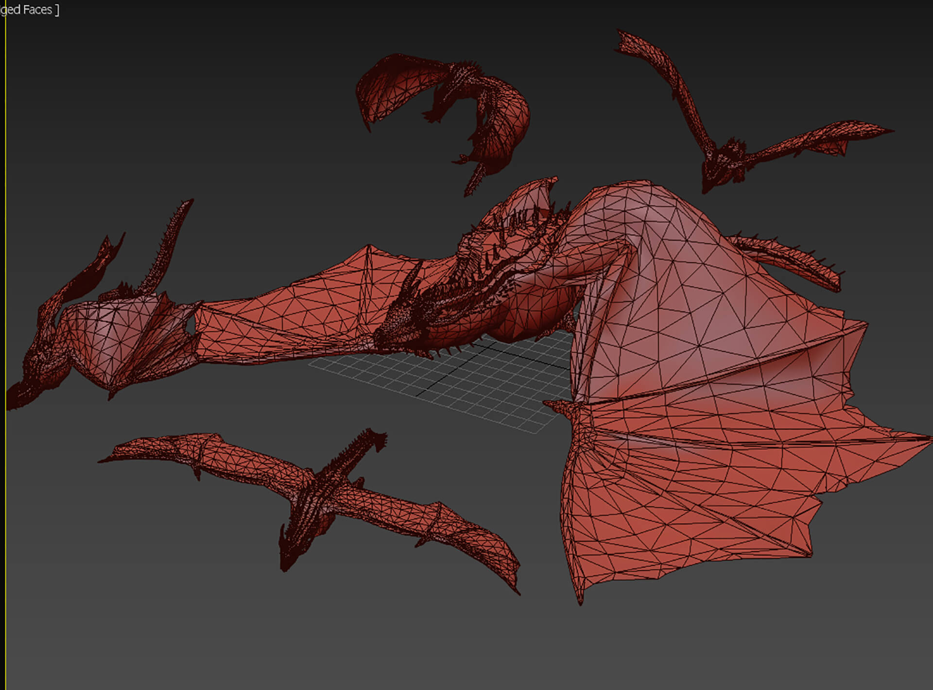 Dragon Fantasy Character Low Poly - 3D Model by Mehrdad002100