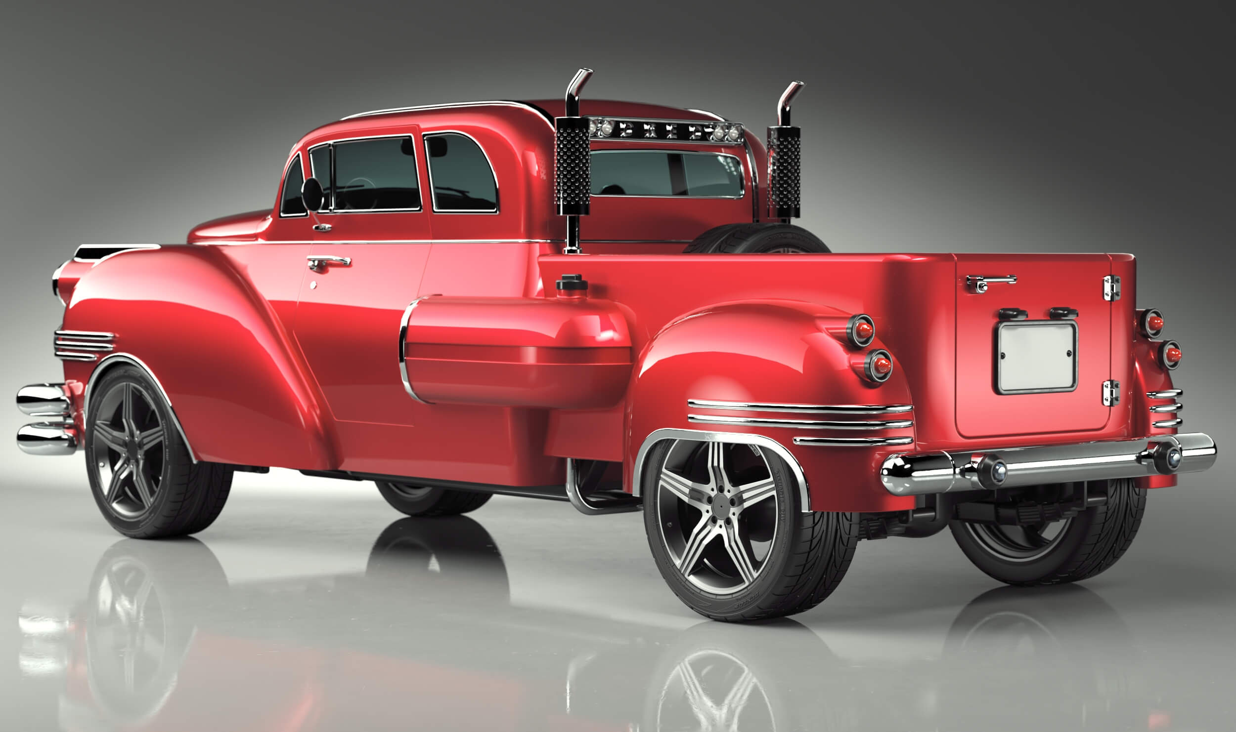 Dred Retro Pickup Car - 3D Model by Mehrdad002100