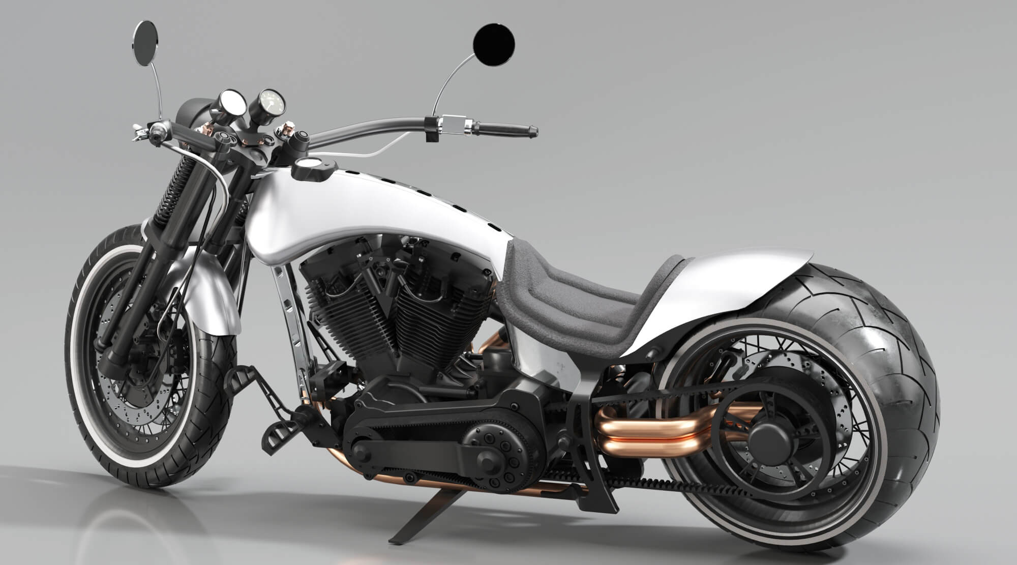 Harley-Davidson Custombike 3D Model by Mehrdad002100