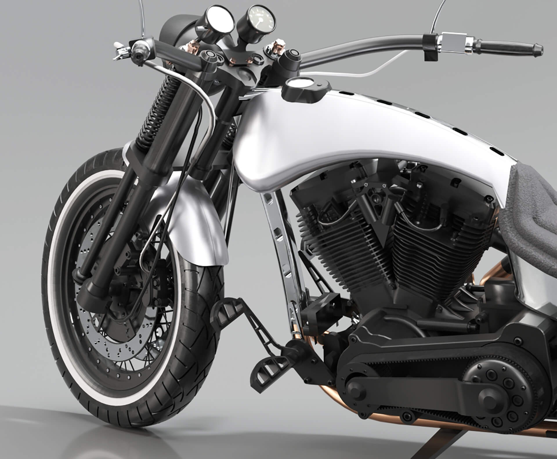 Harley-Davidson Custombike 3D Model by Mehrdad002100