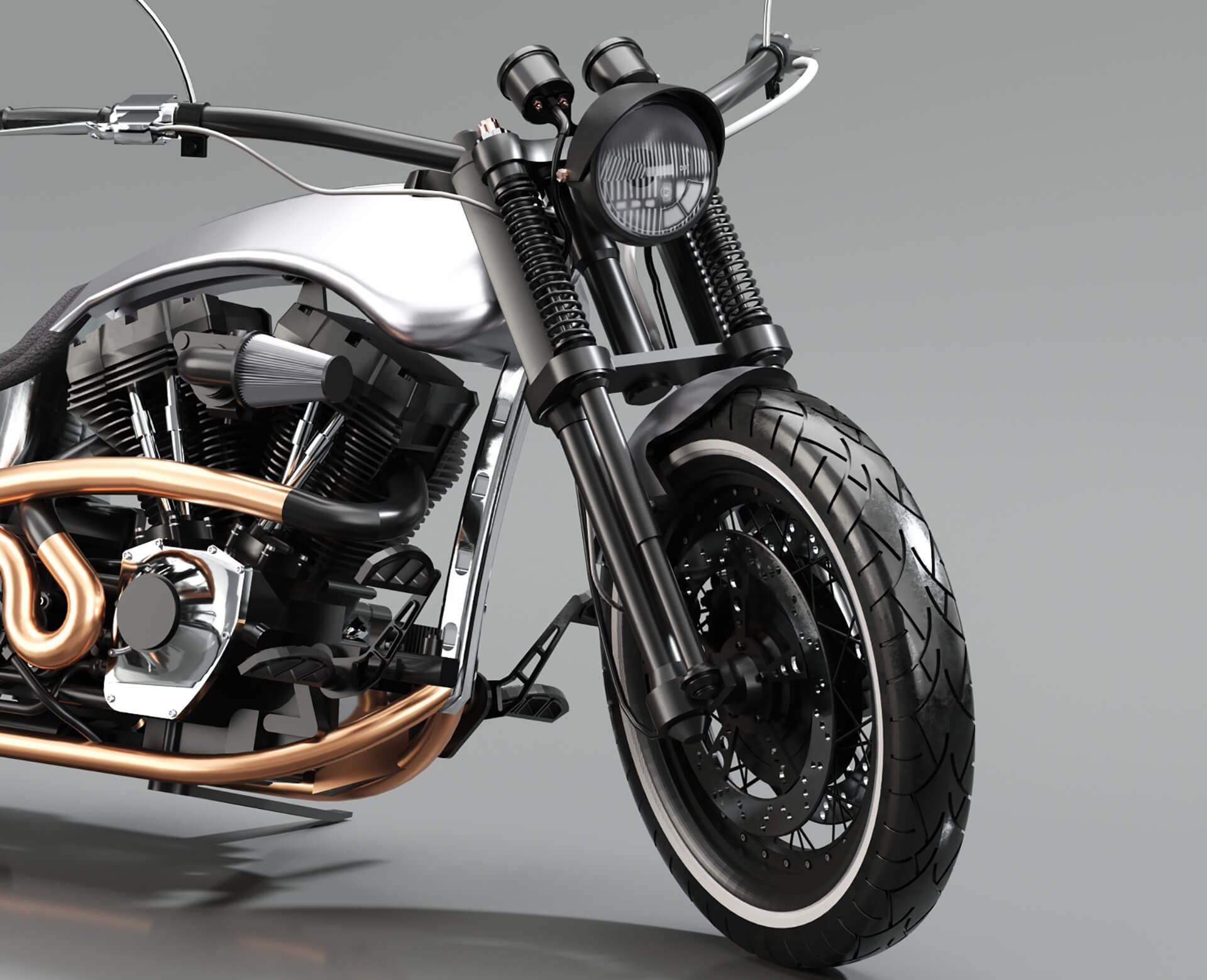 Harley-Davidson Custombike 3D Model by Mehrdad002100