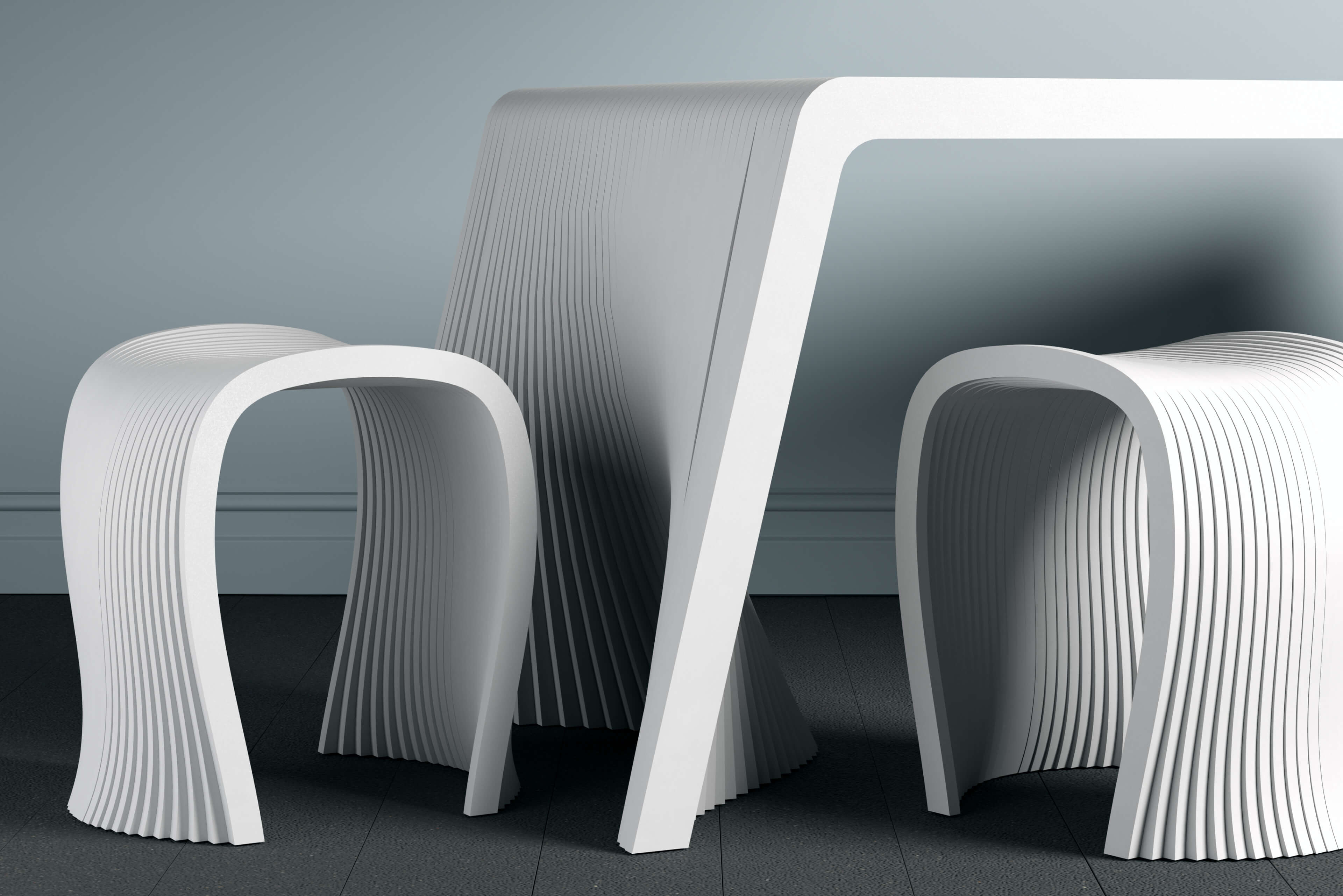Parametric Dining Table 02 - 3D Model by Mehrdad002100