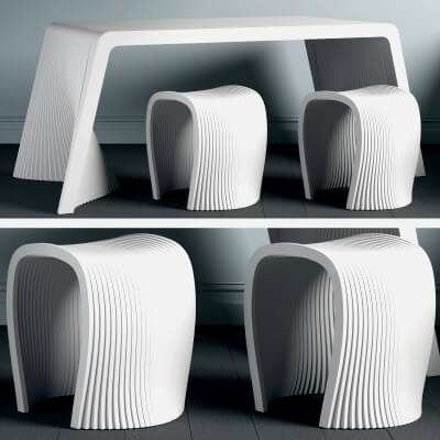 Parametric Dining Table 02 - 3D Model by Mehrdad002100