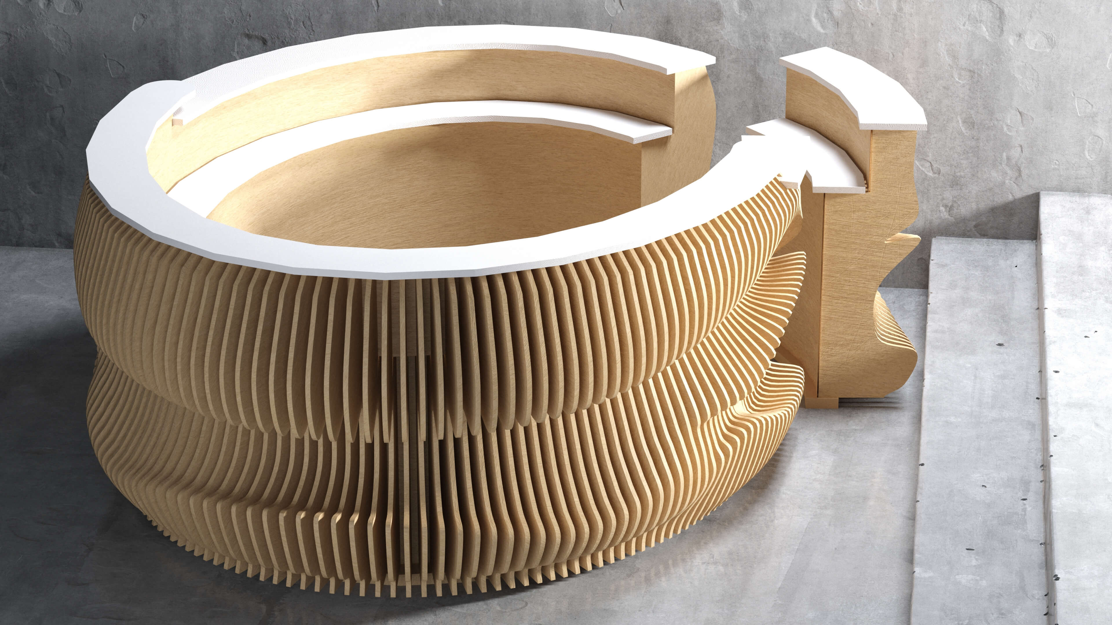 Parametric Lobby Counter - 3D Model by Mehrdad002100