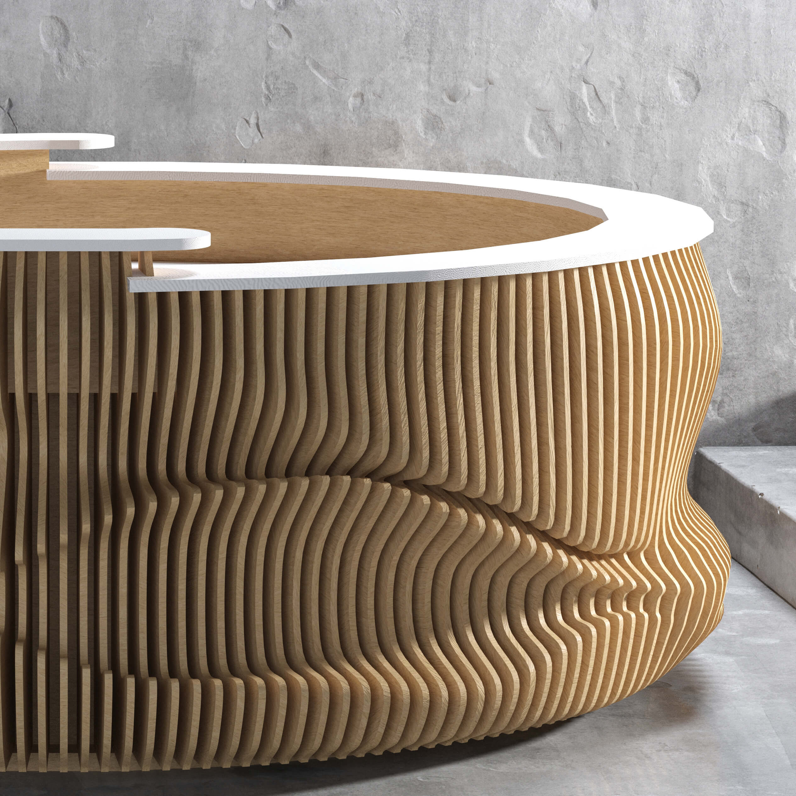 Parametric Lobby Counter - 3D Model by Mehrdad002100