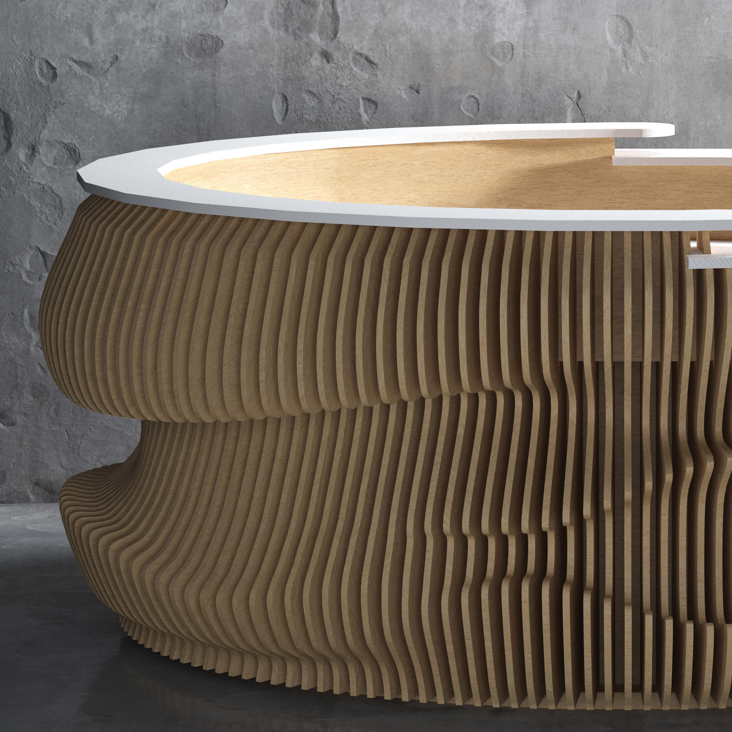 Parametric Lobby Counter - 3D Model by Mehrdad002100