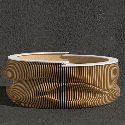 Parametric Lobby Counter - 3D Model by Mehrdad002100