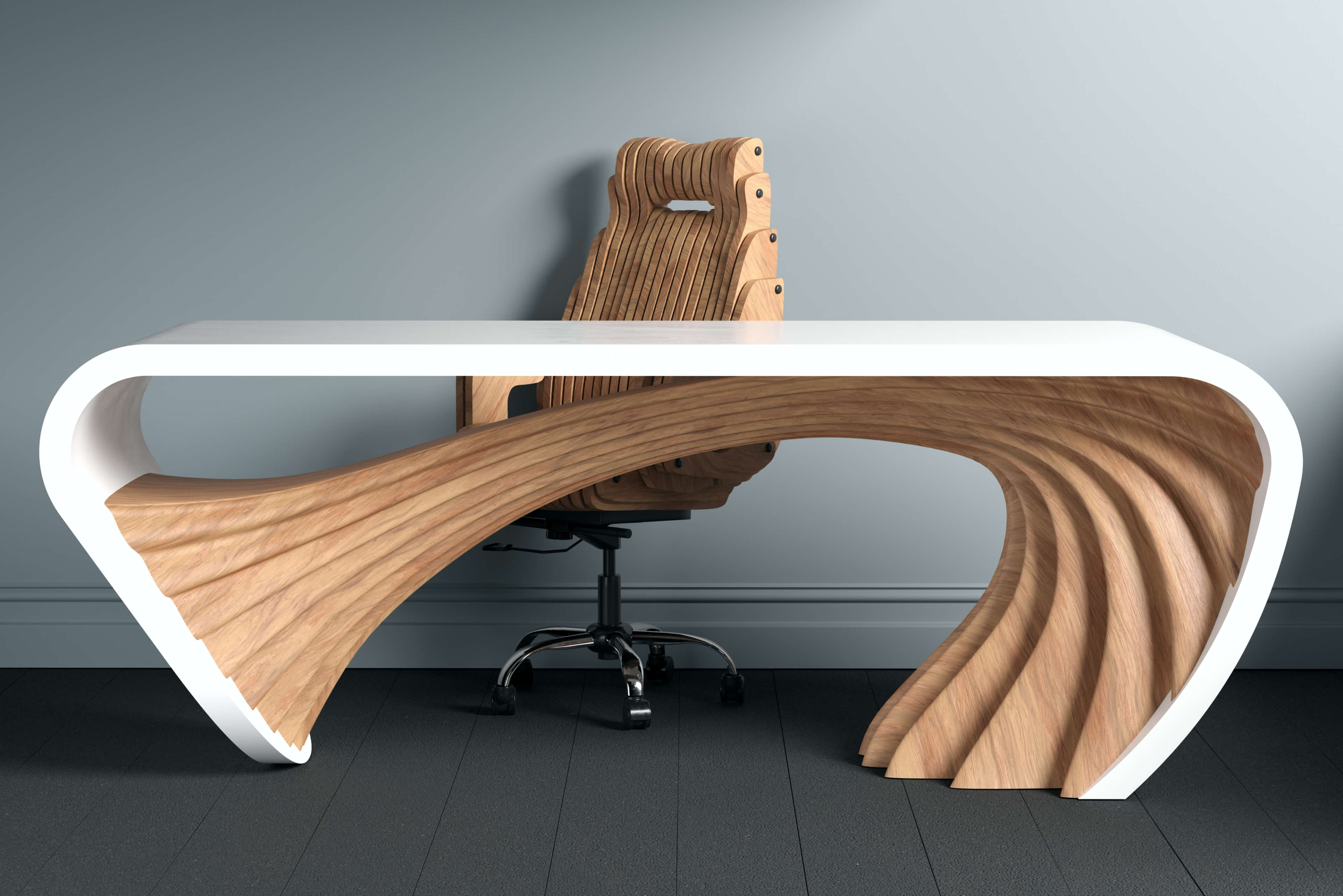 Parametric Office Furniture Set - 3D Model by Mehrdad002100