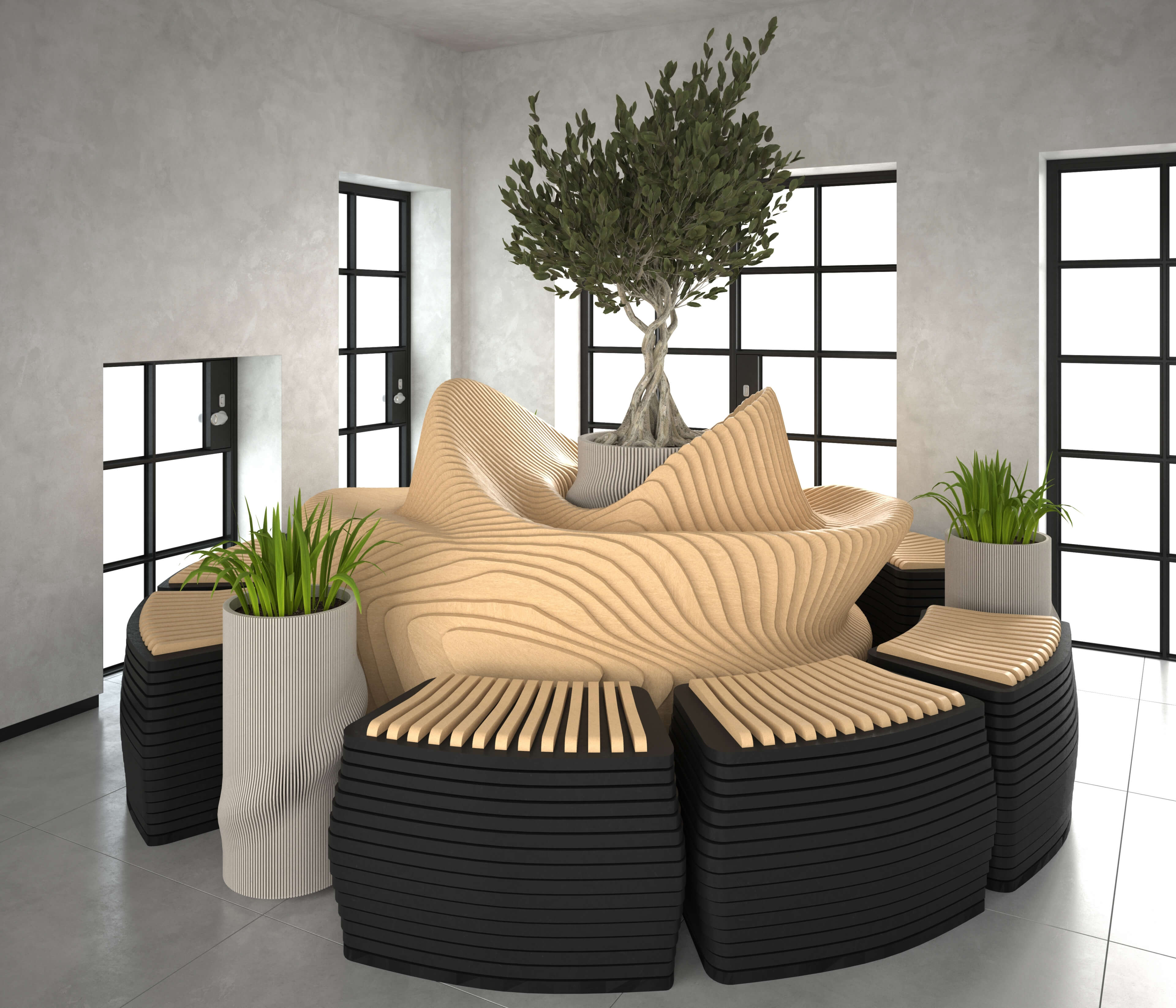 Parametric Recreation Area in The Shopping - 3D Model by Mehrdad002100