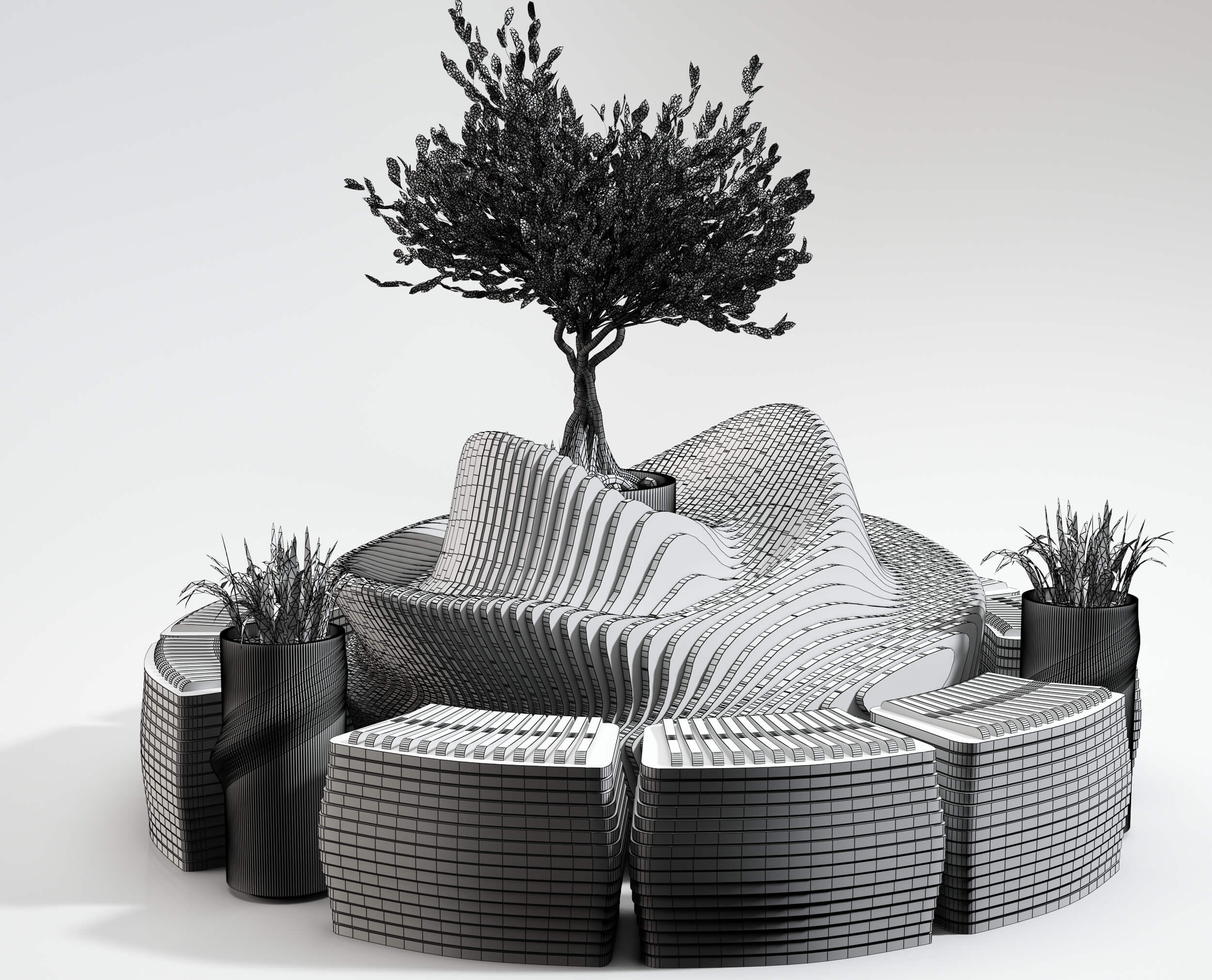 Parametric Recreation Area in The Shopping - 3D Model by Mehrdad002100