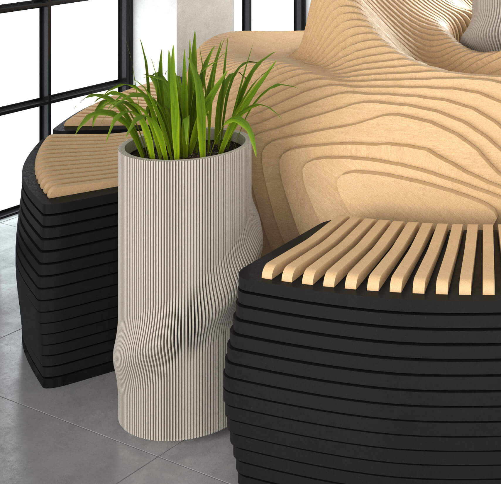 Parametric Recreation Area in The Shopping - 3D Model by Mehrdad002100