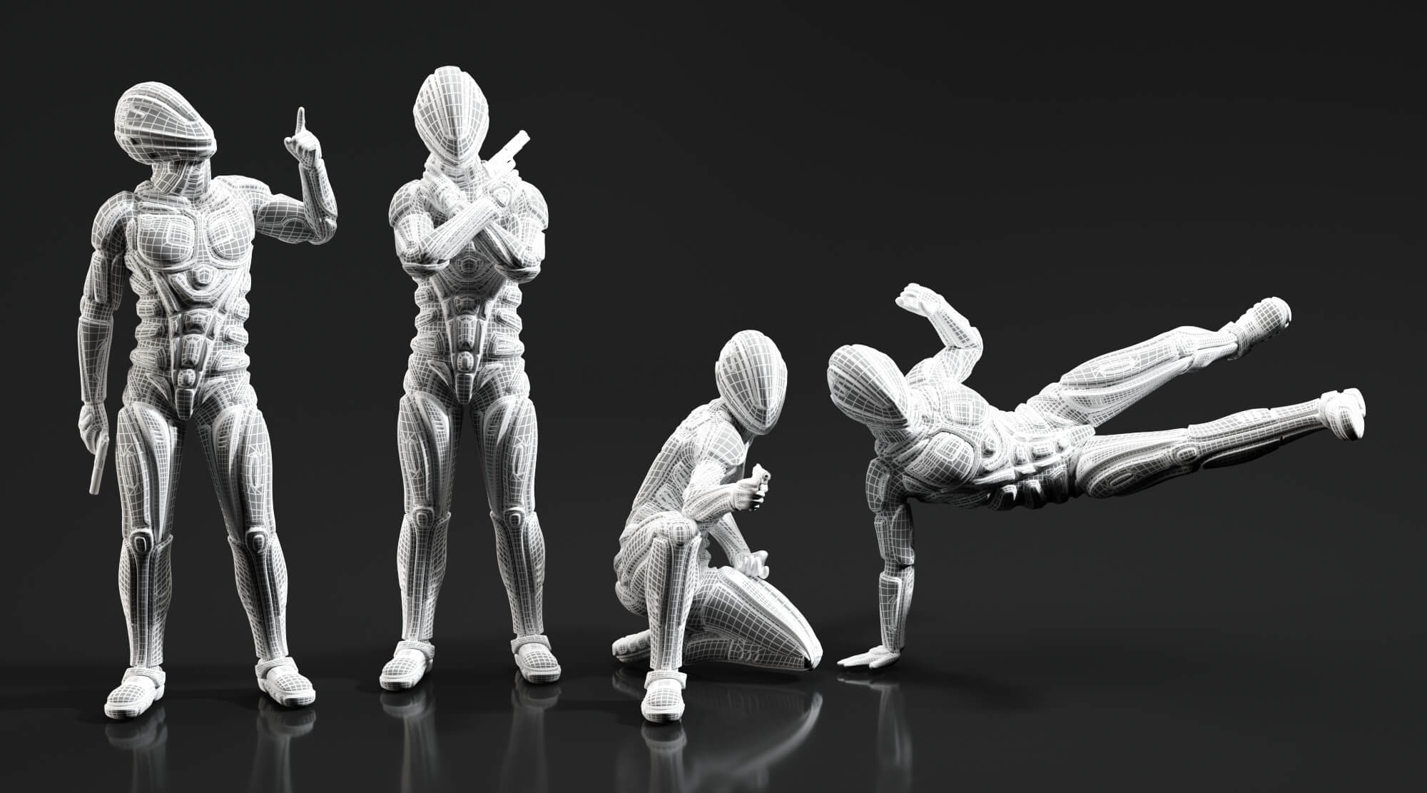 Silver Robot - 3D Model by Mehrdad002100