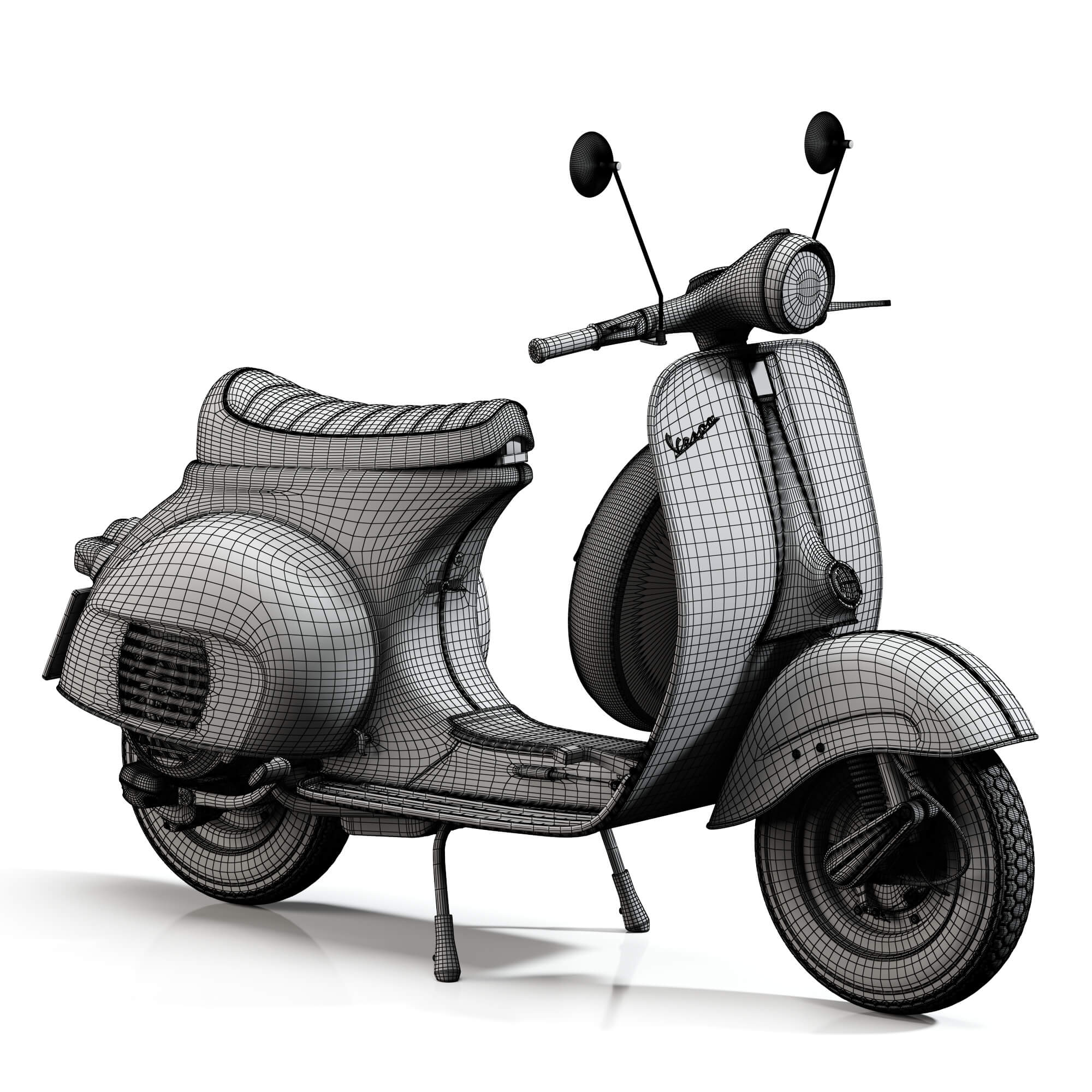 Vespa Classic Motorcycle - 3D Model by Mehrdad002100