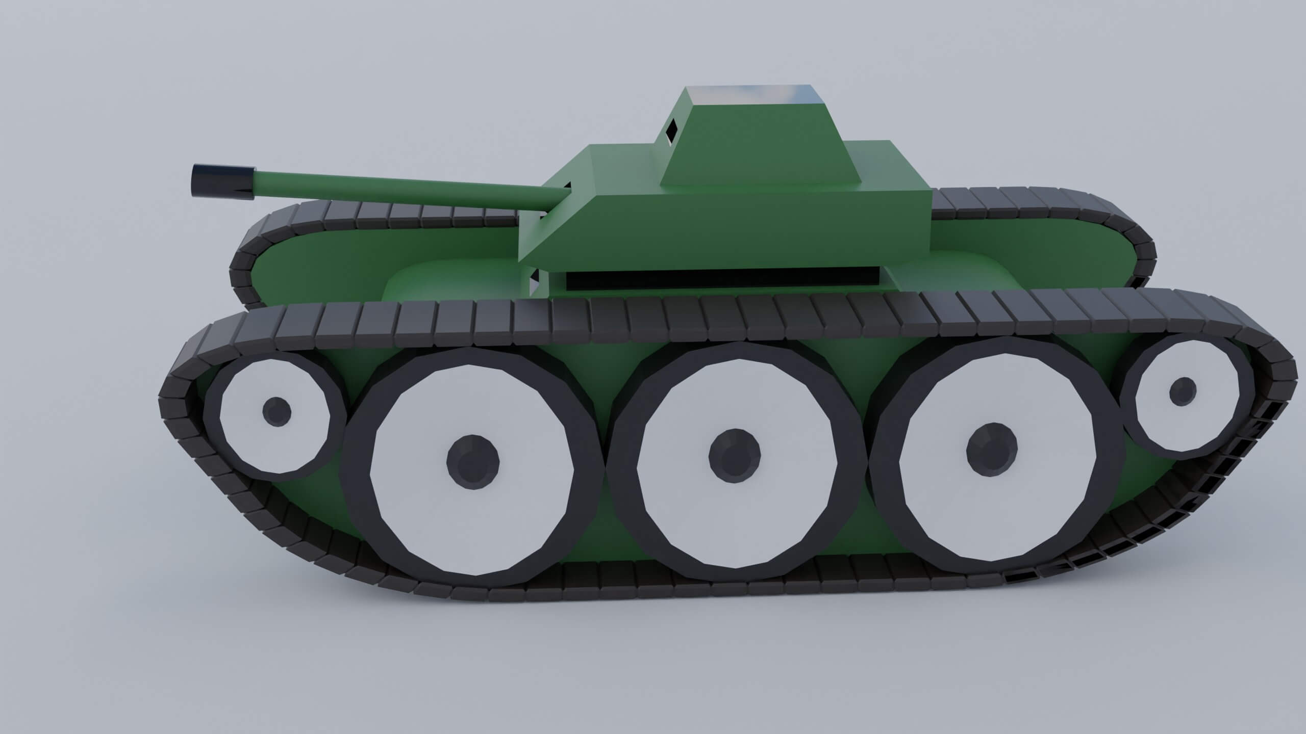 Low Poly Tank - 3D Model by Meigaluh