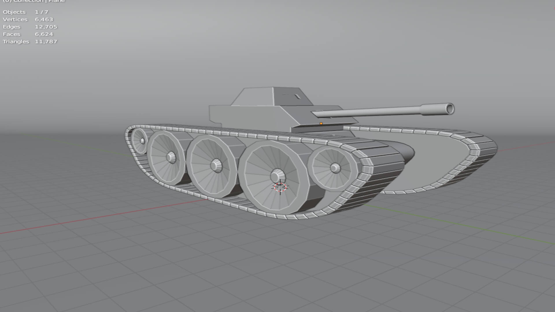 Low Poly Tank - 3D Model by Meigaluh