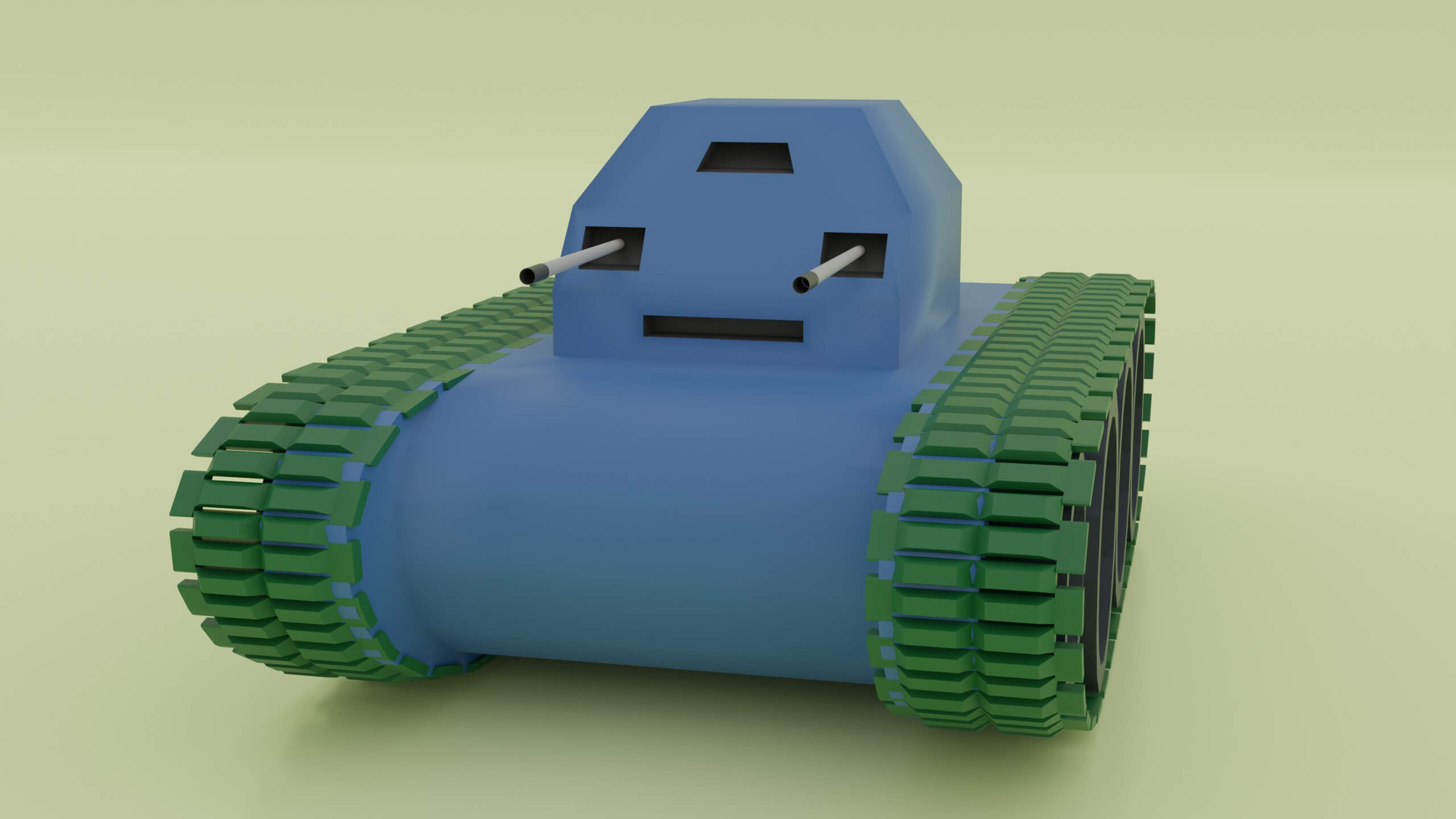 Low Poly Tank - 3D Model by Meigaluh