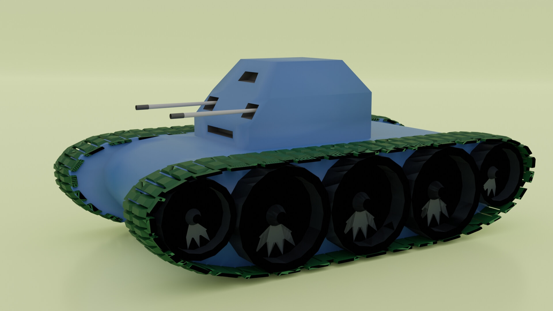 Low Poly Tank - 3D Model by Meigaluh