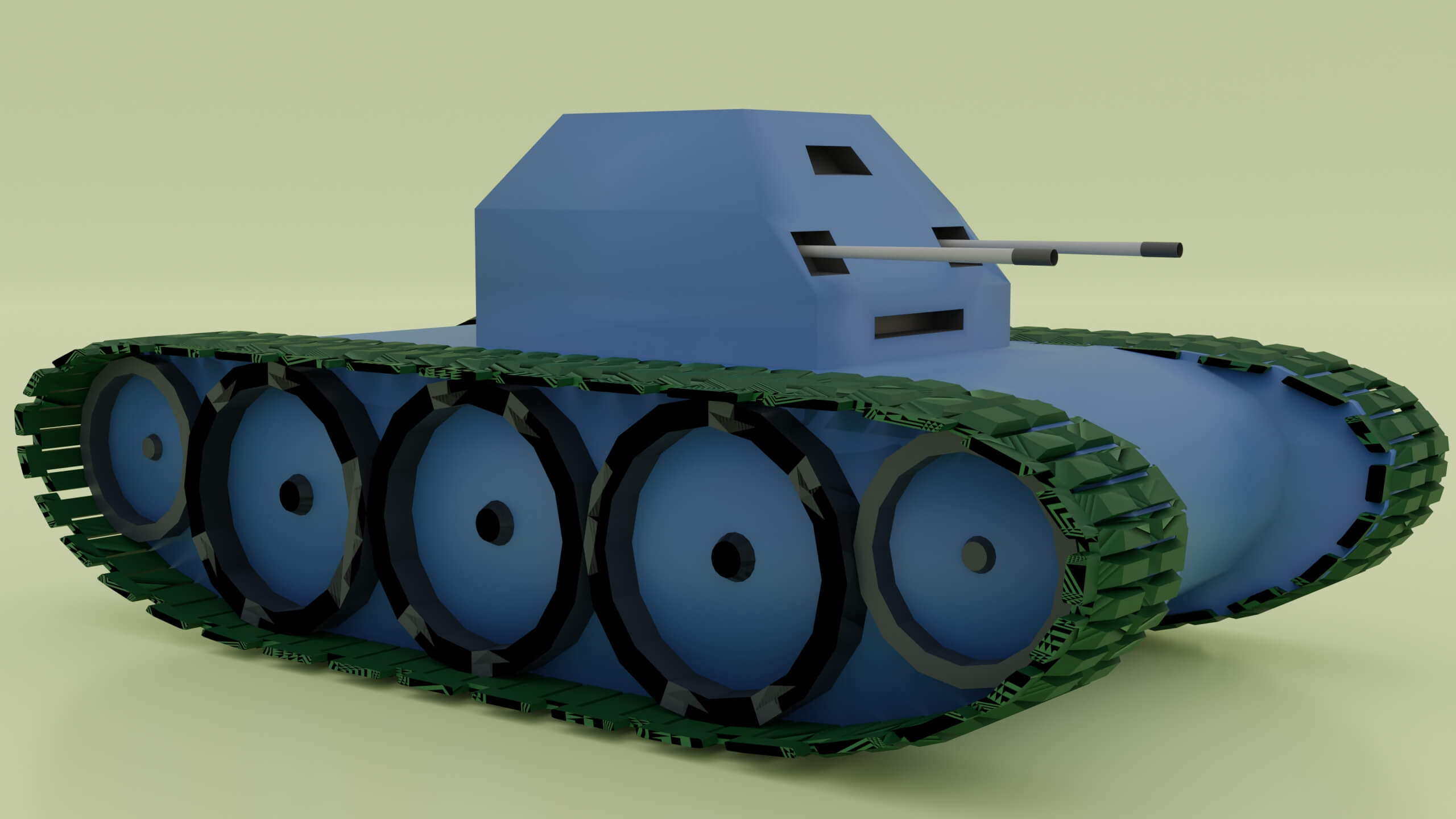 Low Poly Tank - 3D Model by Meigaluh