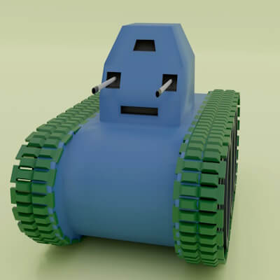 Low Poly Tank - 3D Model by Meigaluh