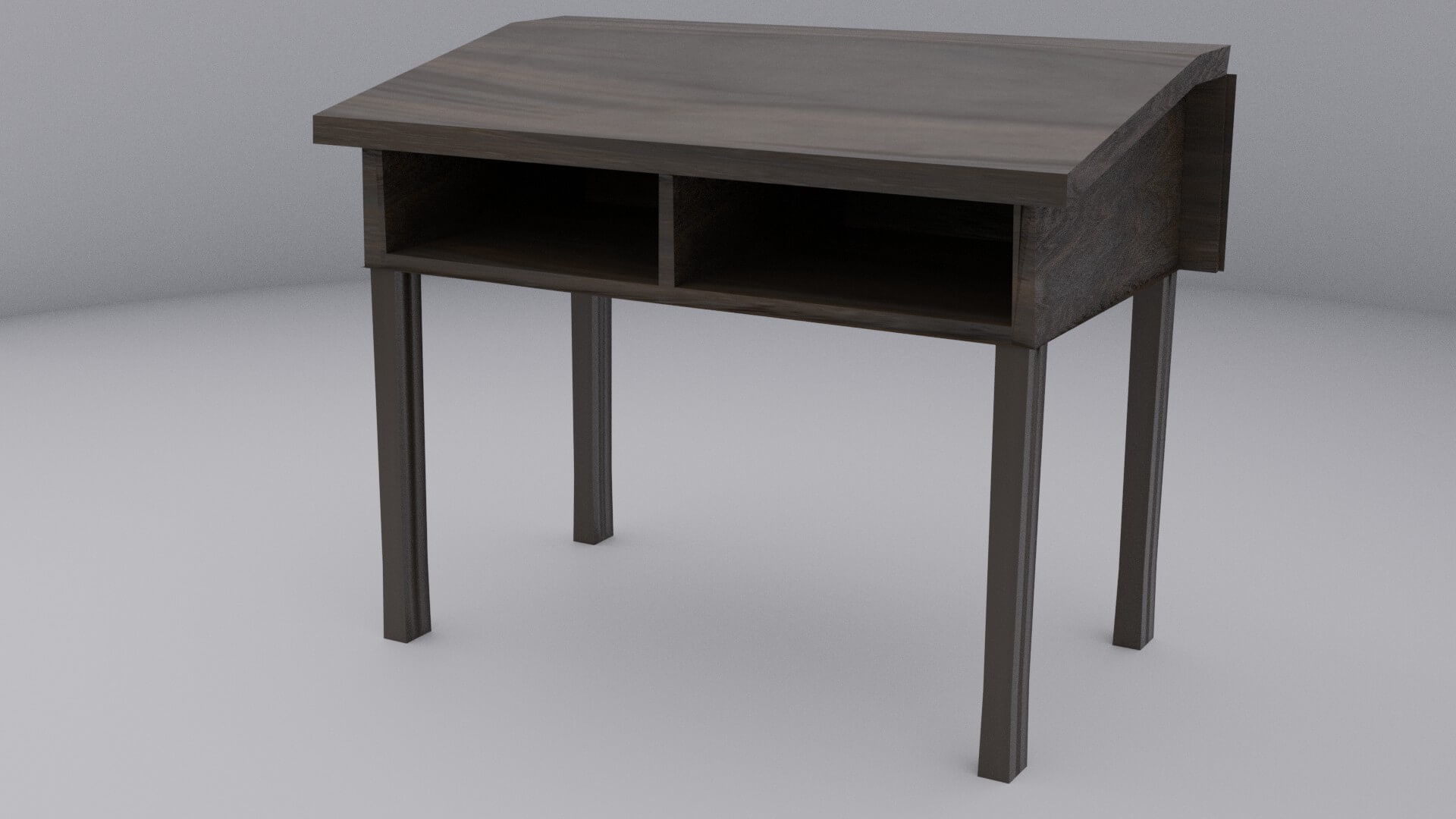 Old School Table - 3D Model by Meigaluh