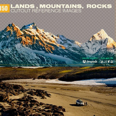 150 Landscape, Mountains, and Rocks - Reference Photo Set by Mels Refimages