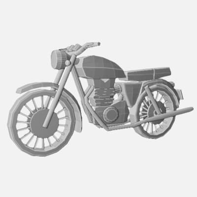 Classic Vintage Motorcycle - 3D Model by memrsmaryam