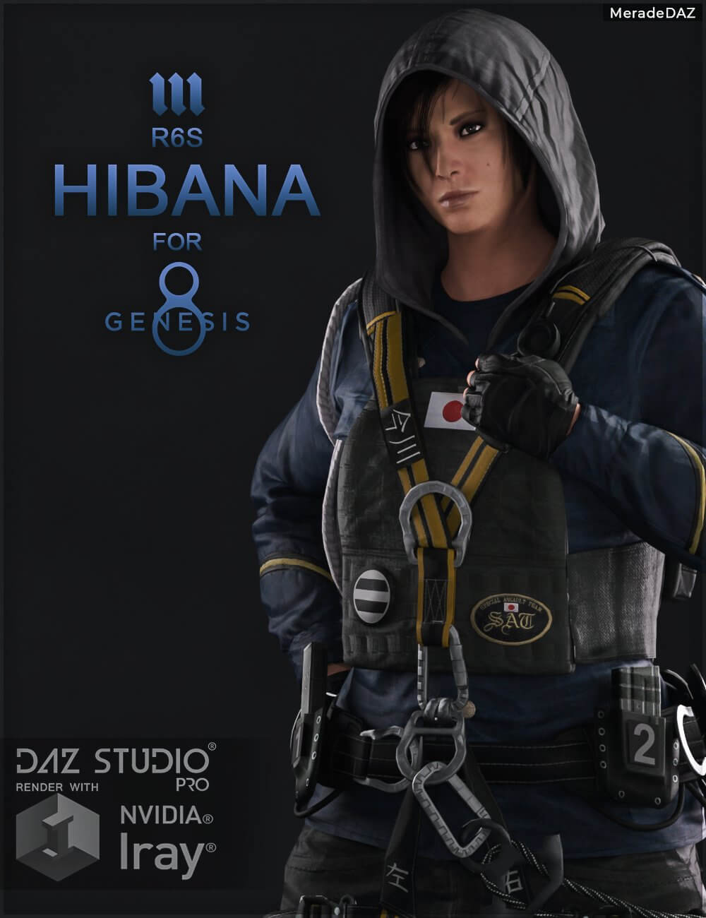 R6S Hibana For Genesis 8 and 8.1 Female - Daz Content by merade