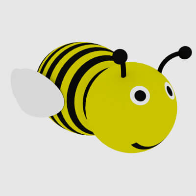 Cartoon Bee 3D Model by MerajFathi
