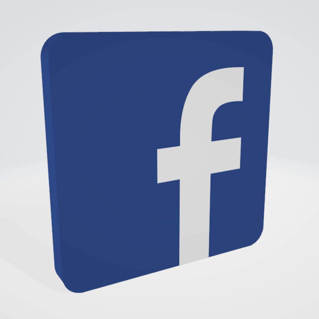 Facebook 3D Logo by MerajFathi