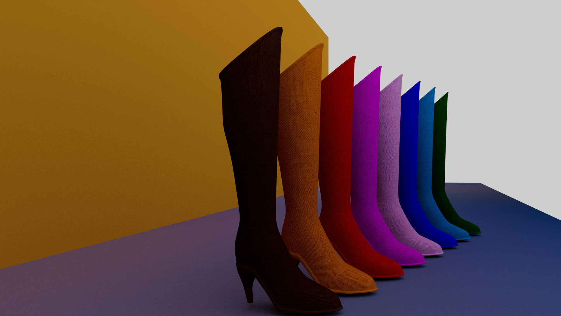 Fashion Leather Boots Package - 3D Model by MerajFathi