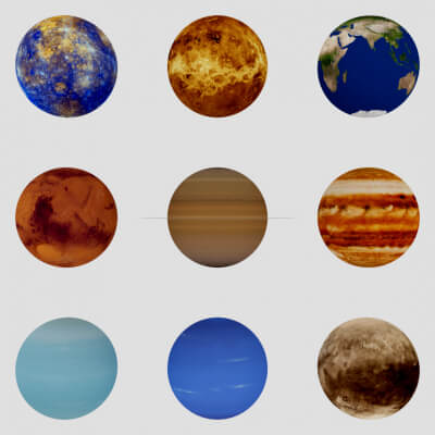 Planets 3D Models Asset by MerajFathi