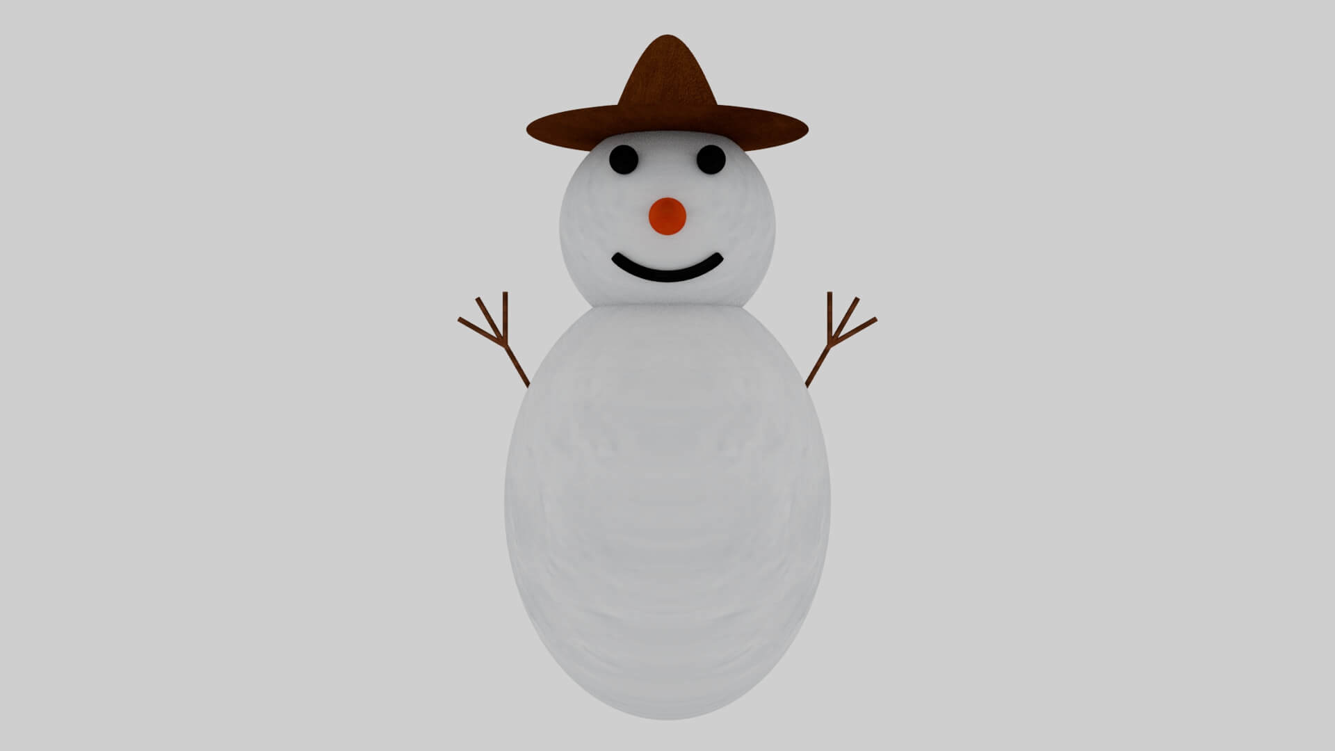 Snowman 3D Model by MerajFathi