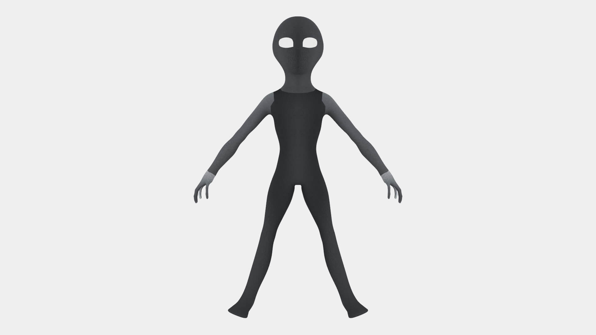 Scary Space Alien - 3D Model by MerajFathi