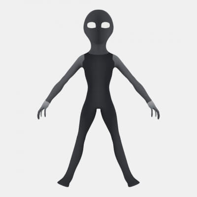 Scary Space Alien - 3D Model by MerajFathi