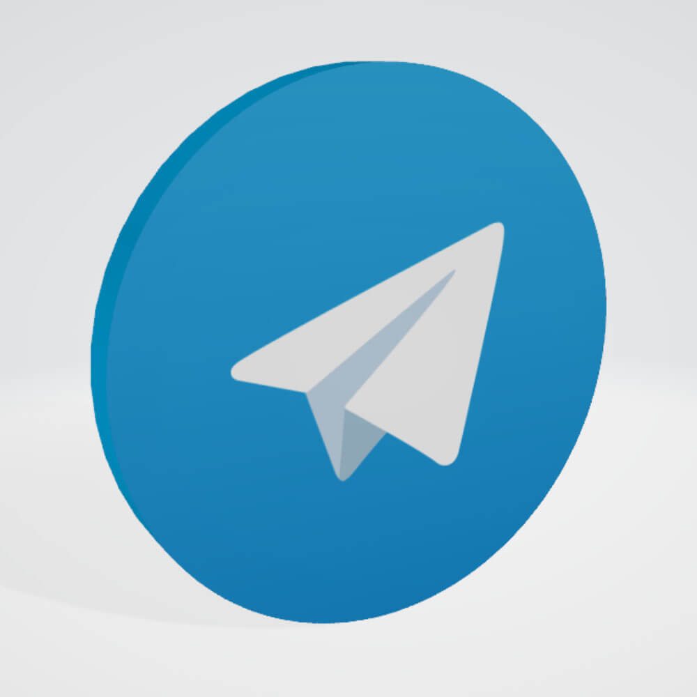 Telegram 3D Logo by MerajFathi