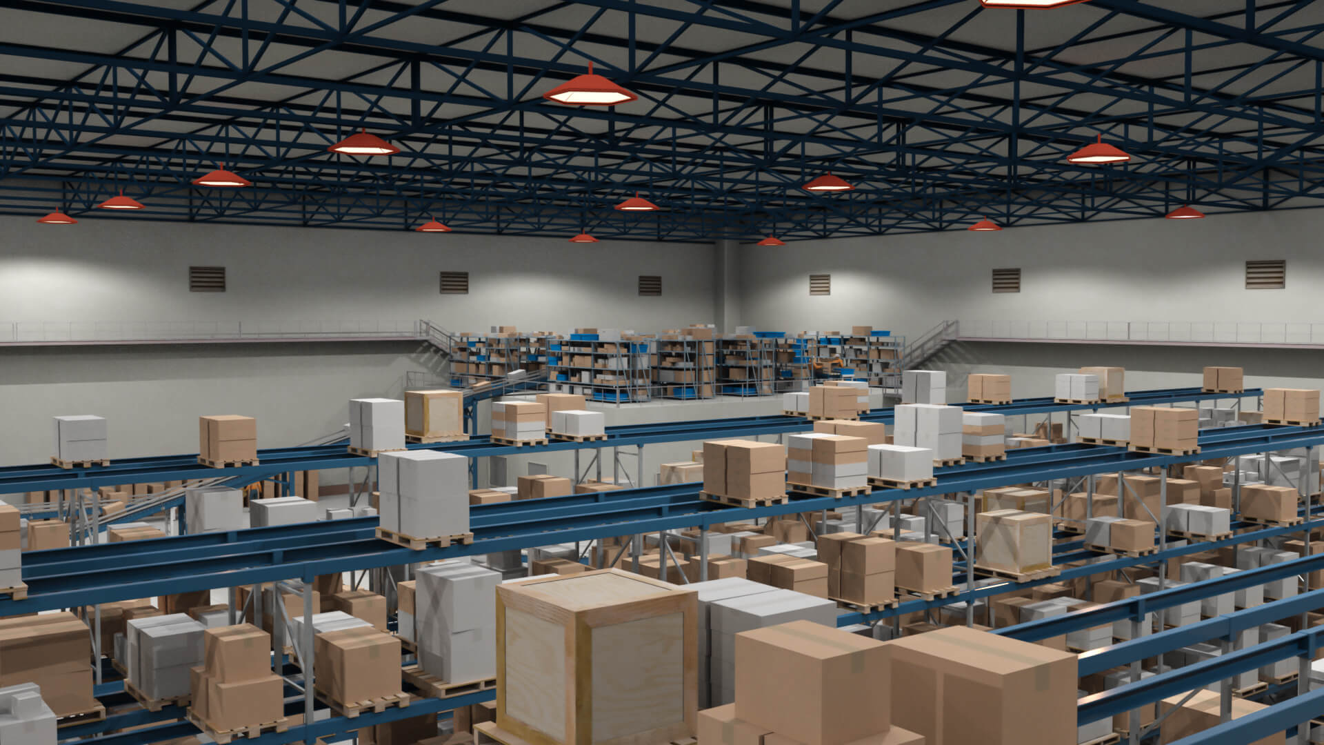 Warehouse Industrial Factory - 3D Model by Meraz99